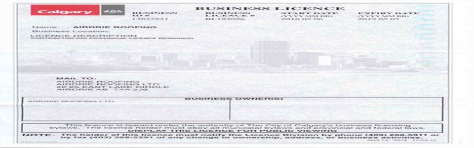 calgary-business-license_may2019 - Airdrie Roofing & Exteriors